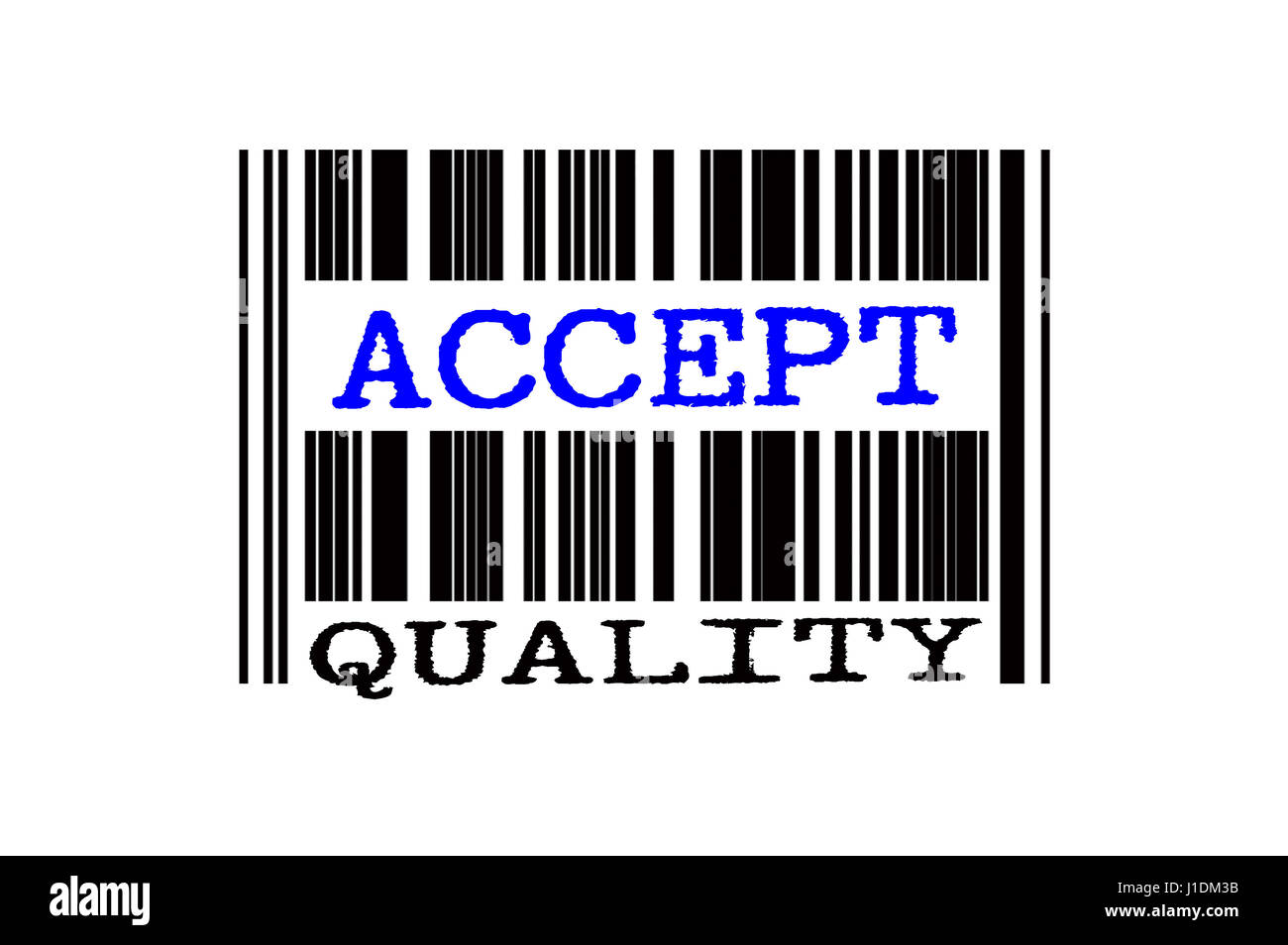 bar code with conceptual text isolated white background Stock Photo - Alamy