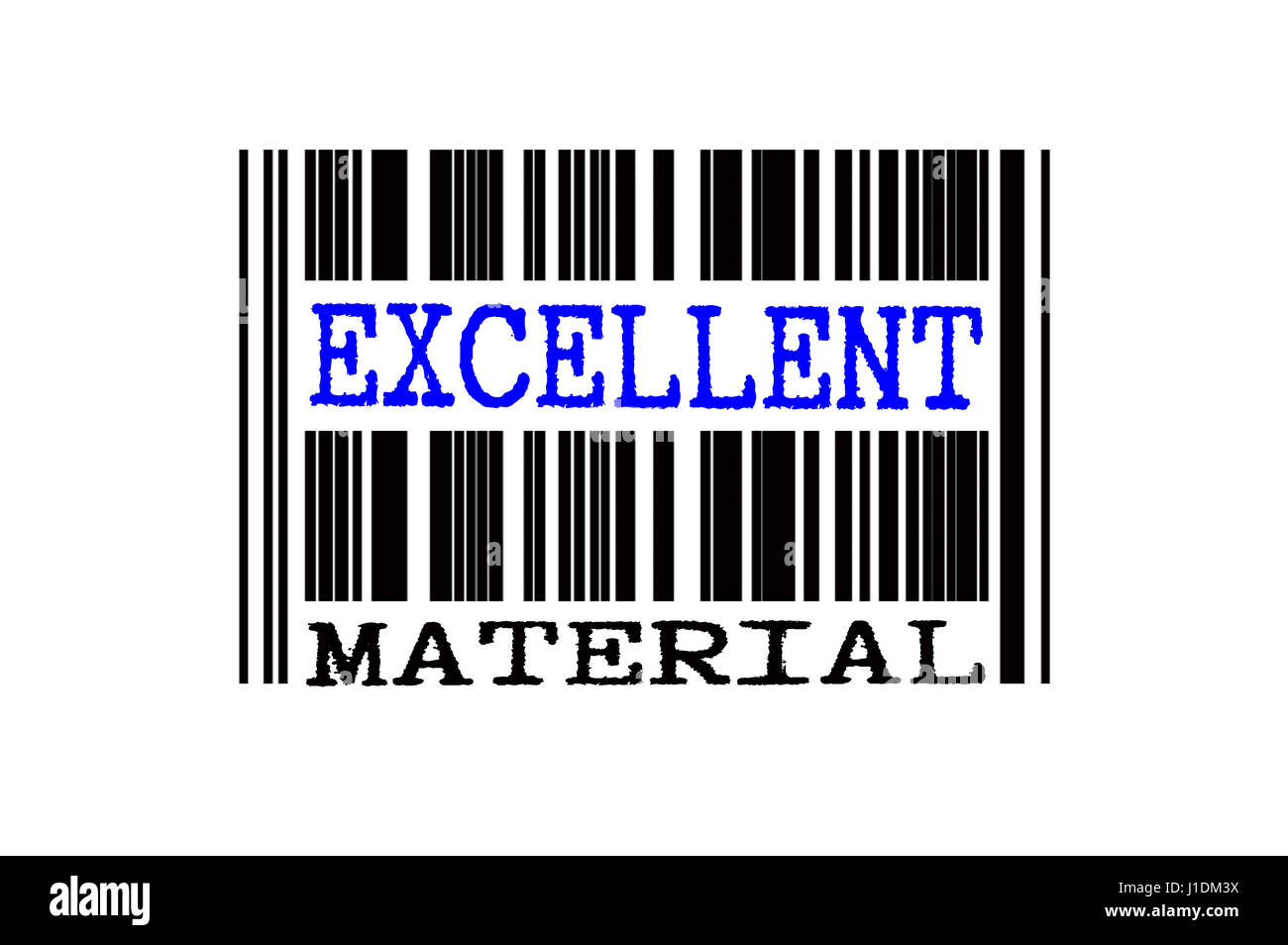 bar code with conceptual text isolated white background Stock Photo - Alamy