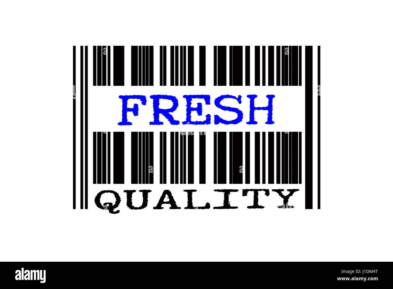 bar code with conceptual text isolated white background Stock Photo - Alamy