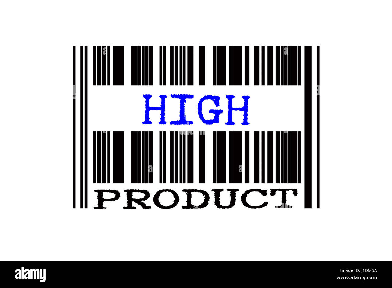 bar code with conceptual text isolated white background Stock Photo - Alamy