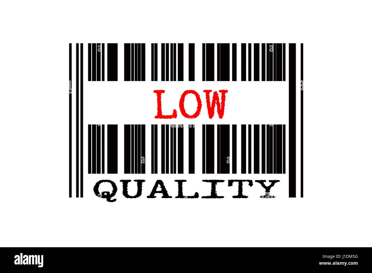 bar code with conceptual text isolated white background Stock Photo - Alamy