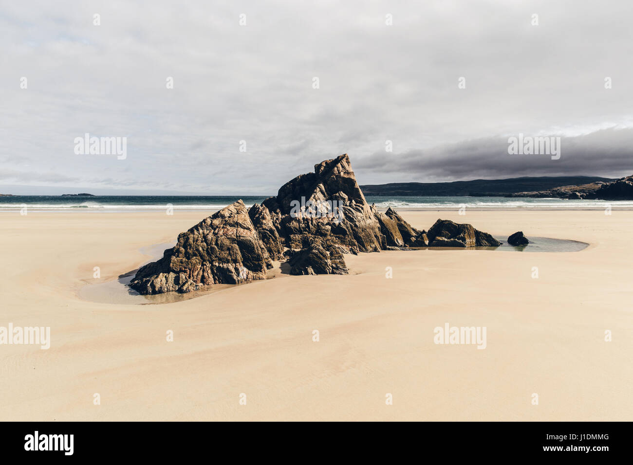 Sandy beach on coast of Durness, Sutherland, Scotland Stock Photo - Alamy