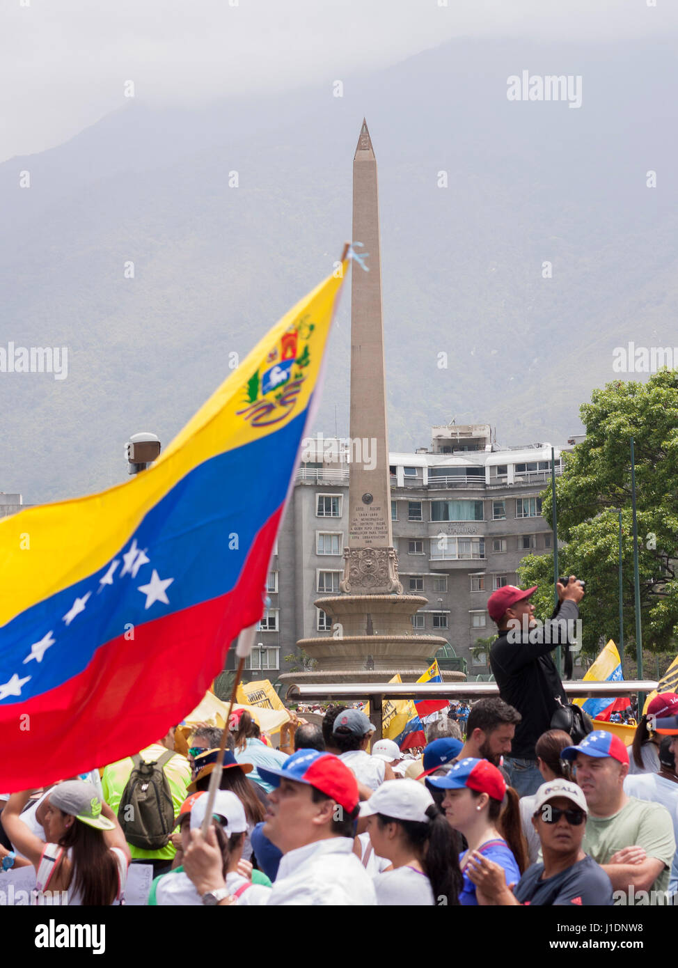 People marching in Caracas against the government of Nicolas Maduro ...