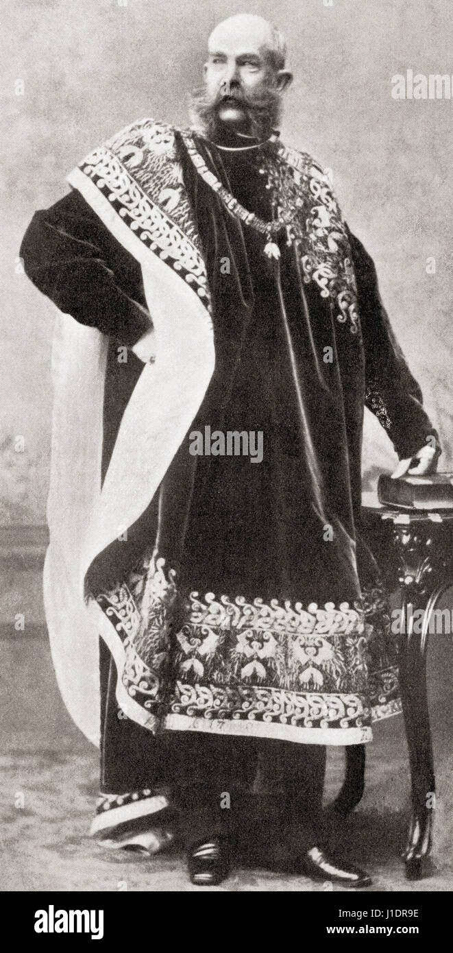 Franz Joseph I in the regalia of the Order of the Golden Fleece. Franz ...
