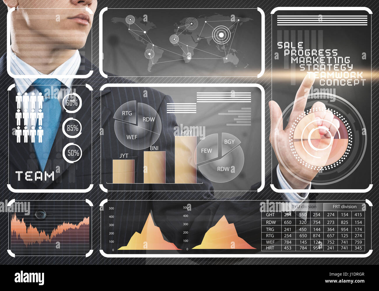 Back of hand pressing on screen hi-res stock photography and images - Alamy