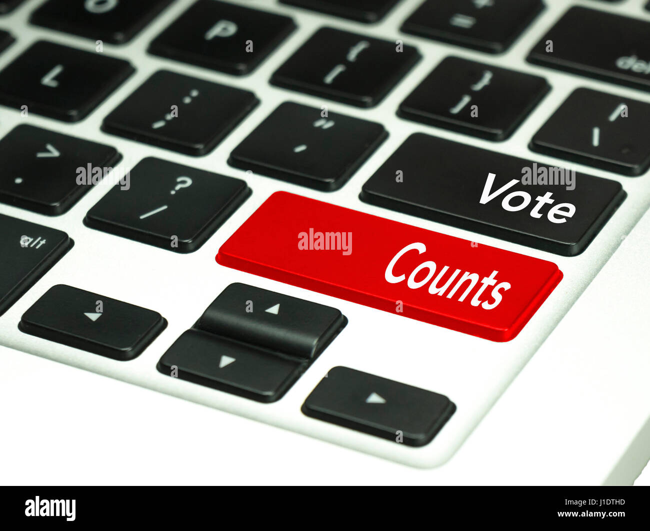 Voting concept on keyboard button Stock Photo - Alamy