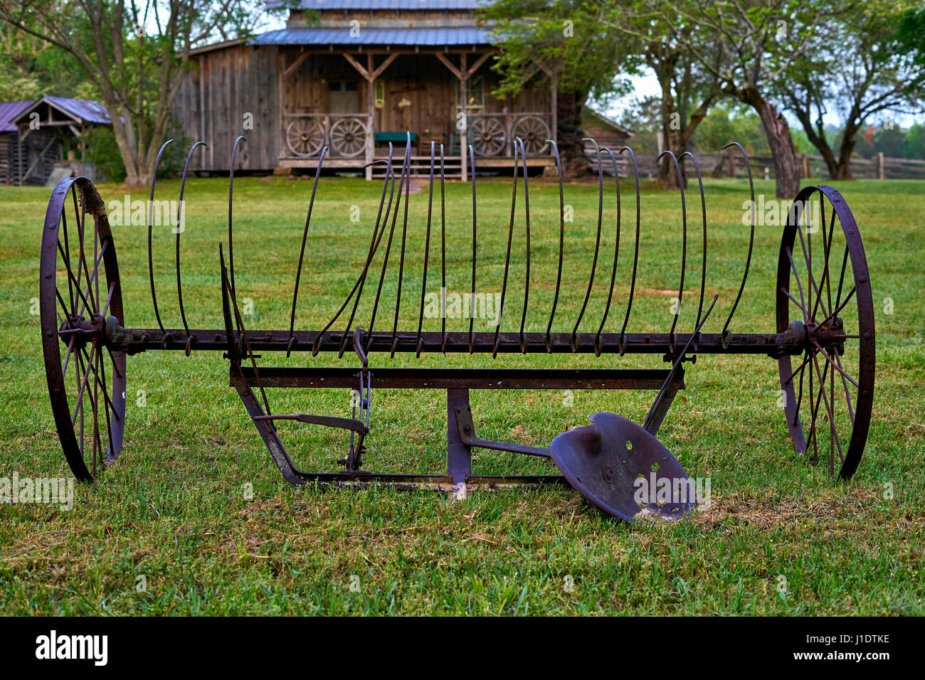This old farm equipment has given away to modern technology, but it was ...