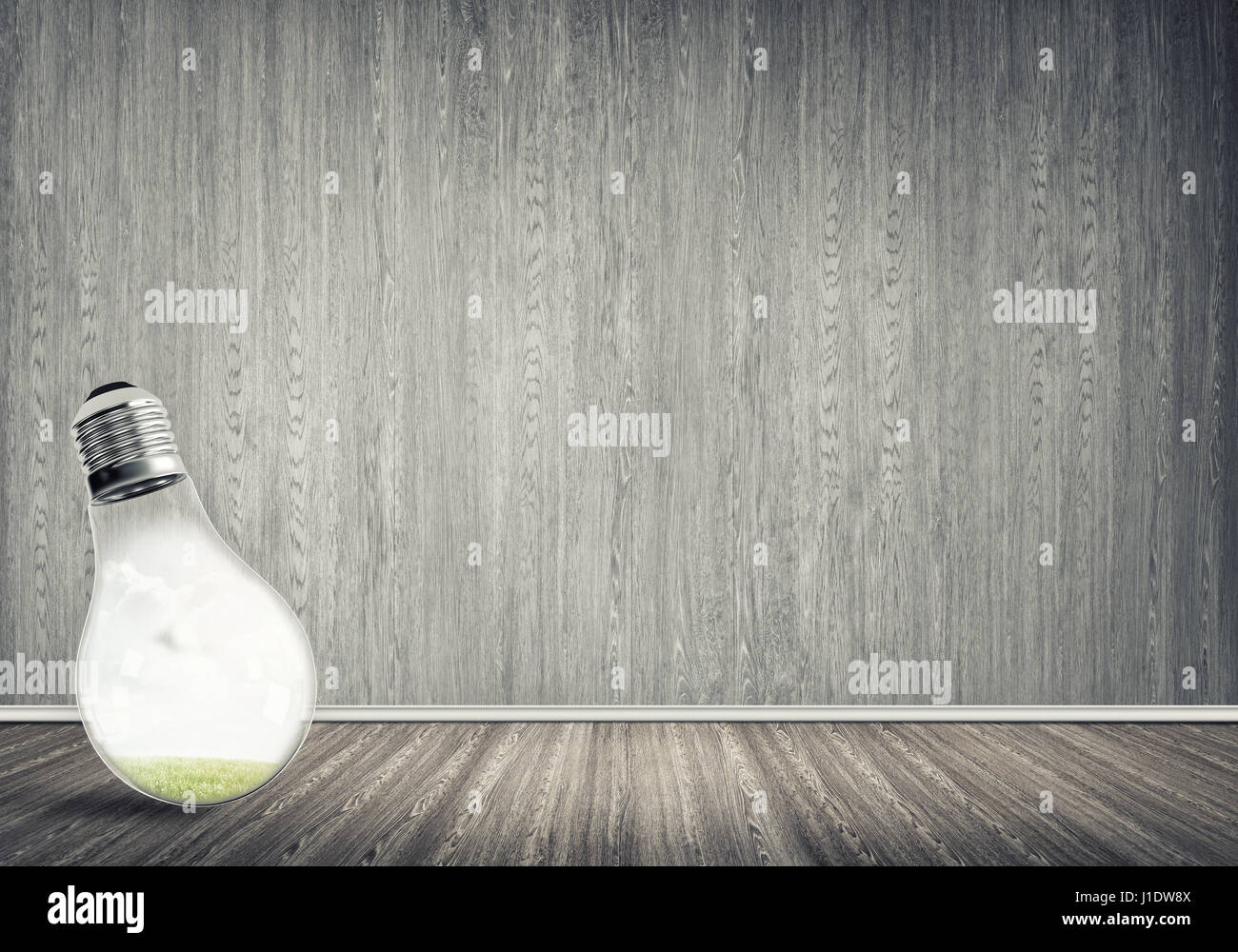 Light bulb in room Stock Photo - Alamy