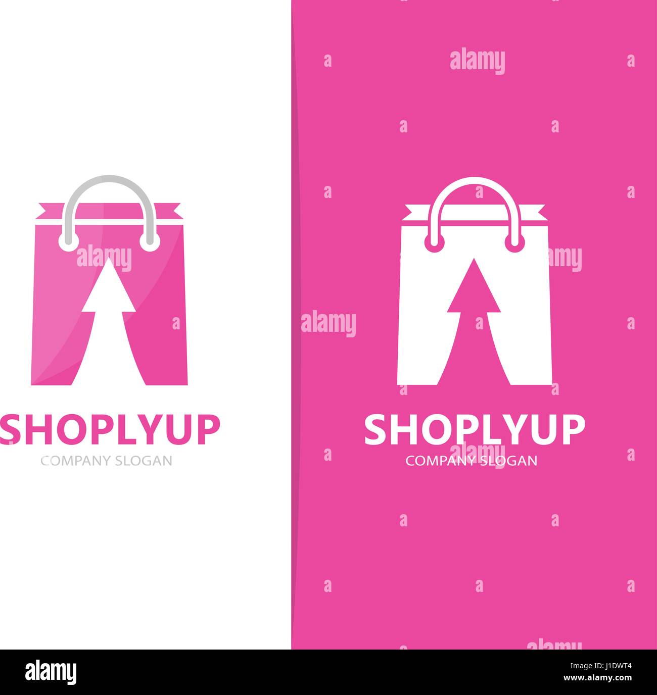 Vector of shop and arrow up logo combination. Sale and growth symbol or ...