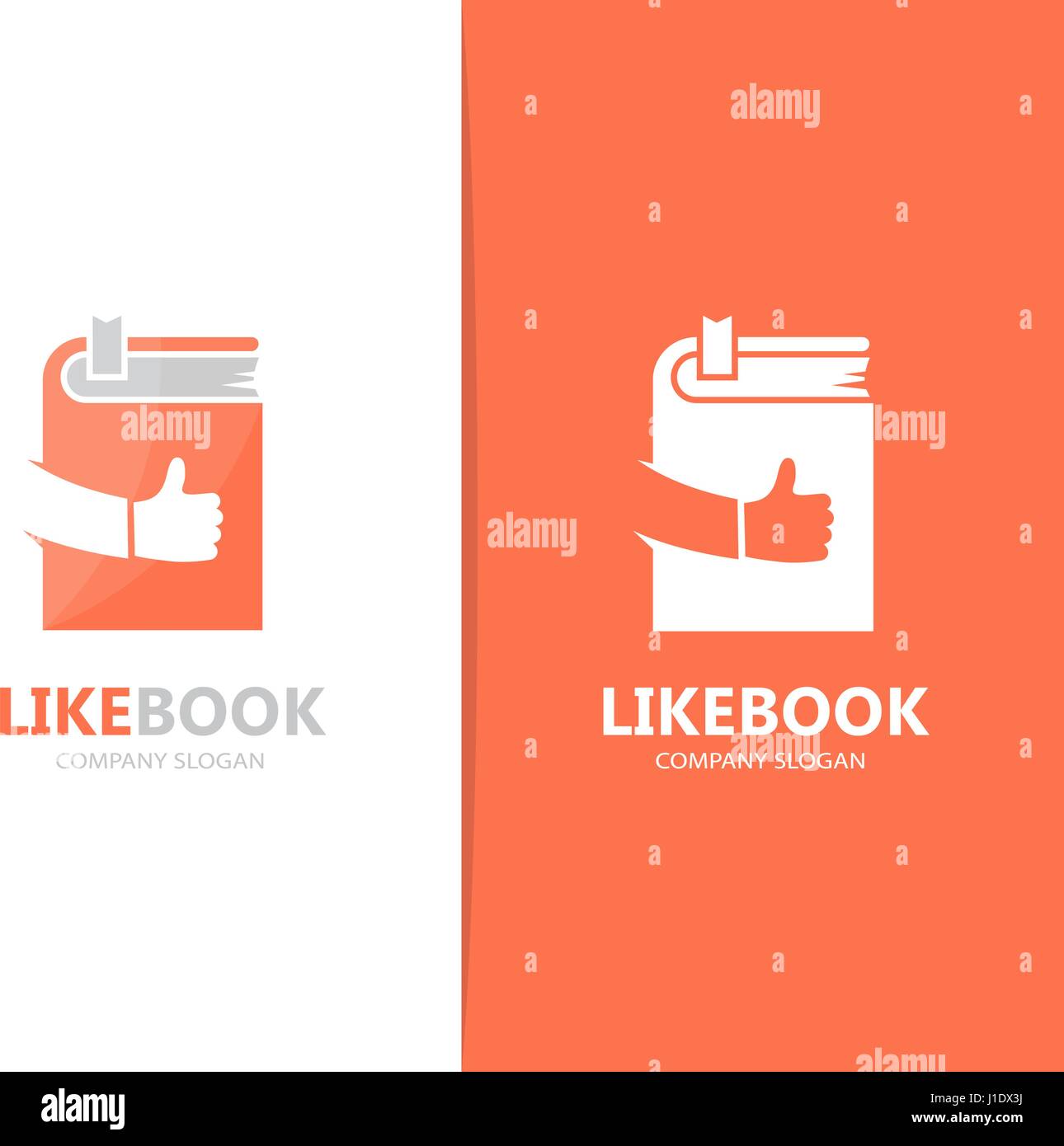 Vector of book and like logo combination. Library and best symbol or ...