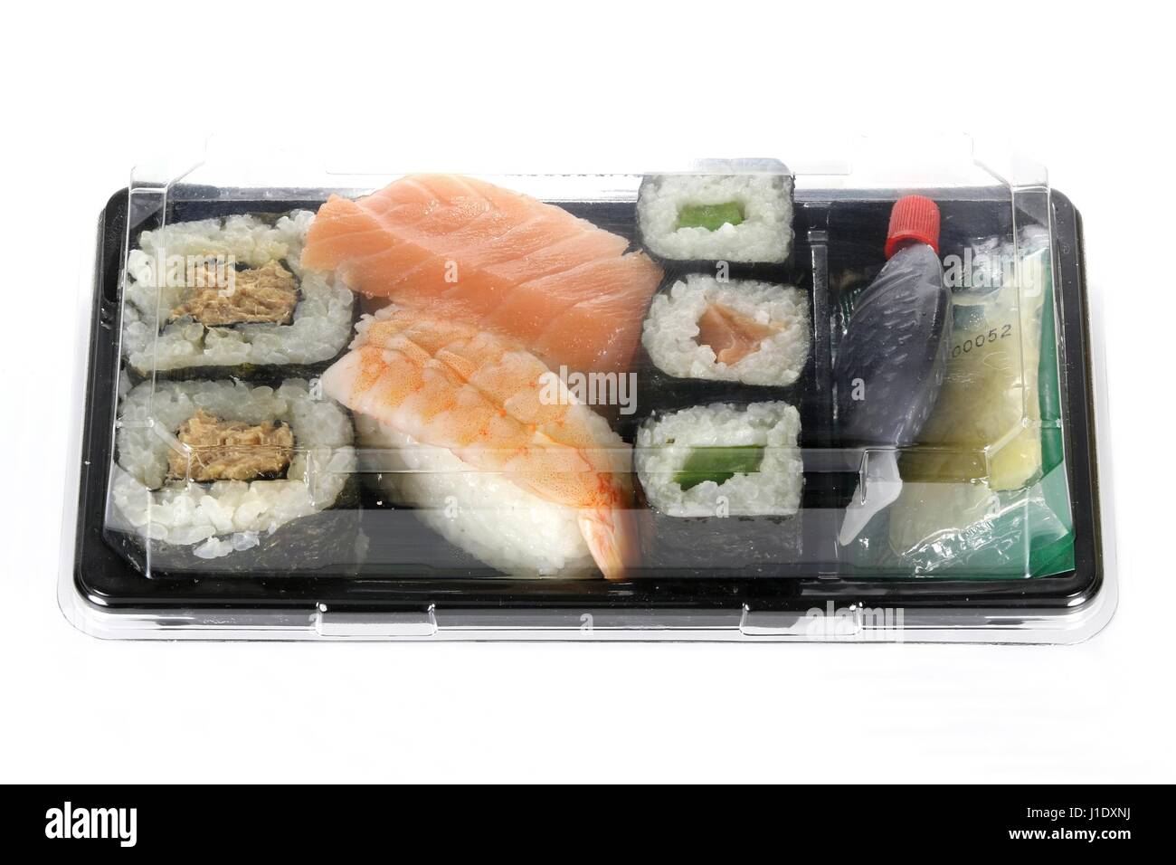 sushi to go isolated on white background Stock Photo - Alamy
