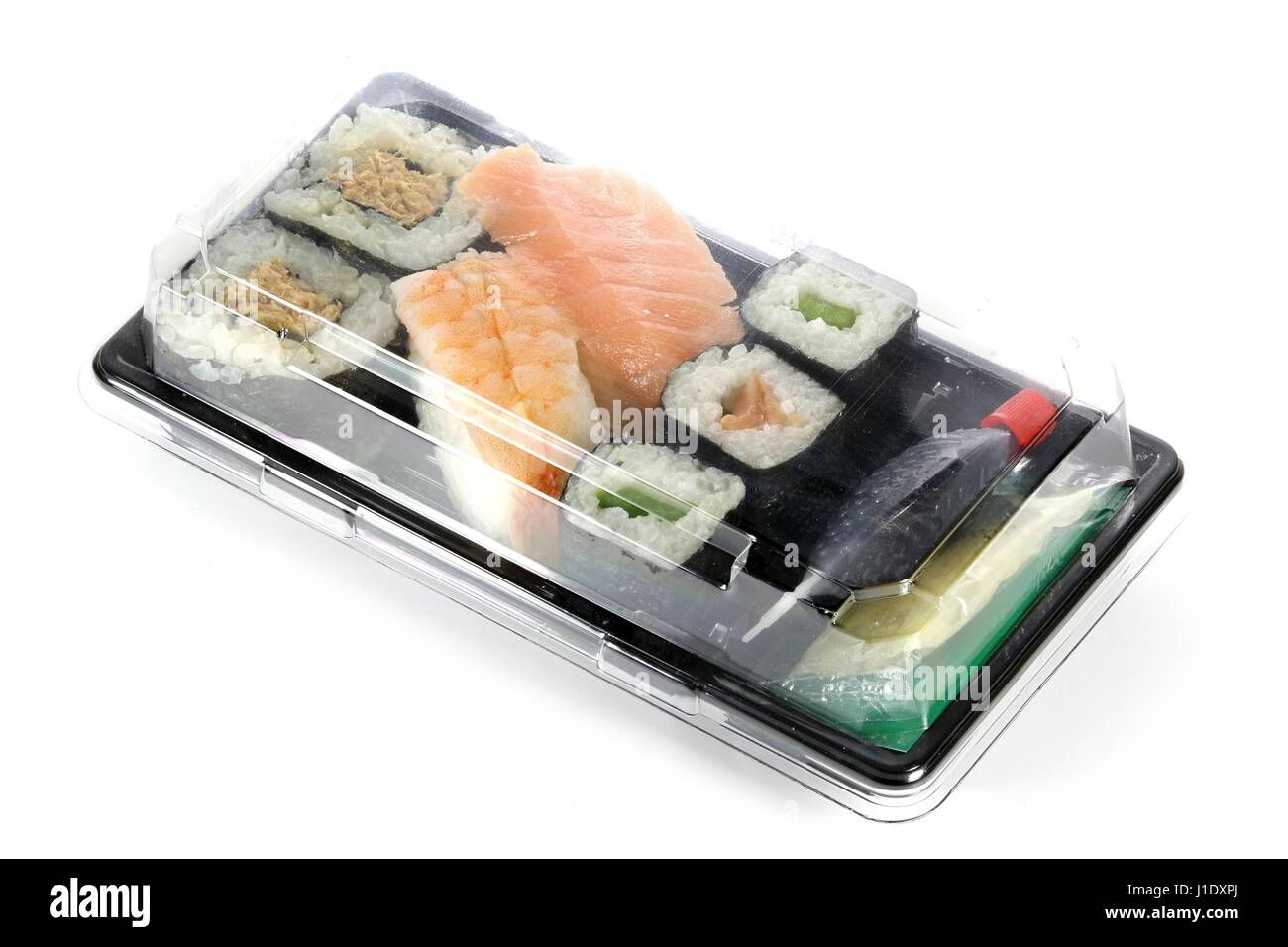 sushi to go isolated on white background Stock Photo - Alamy