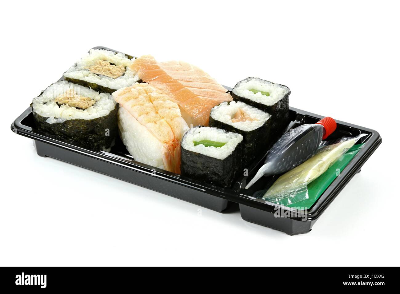 sushi to go isolated on white background Stock Photo - Alamy