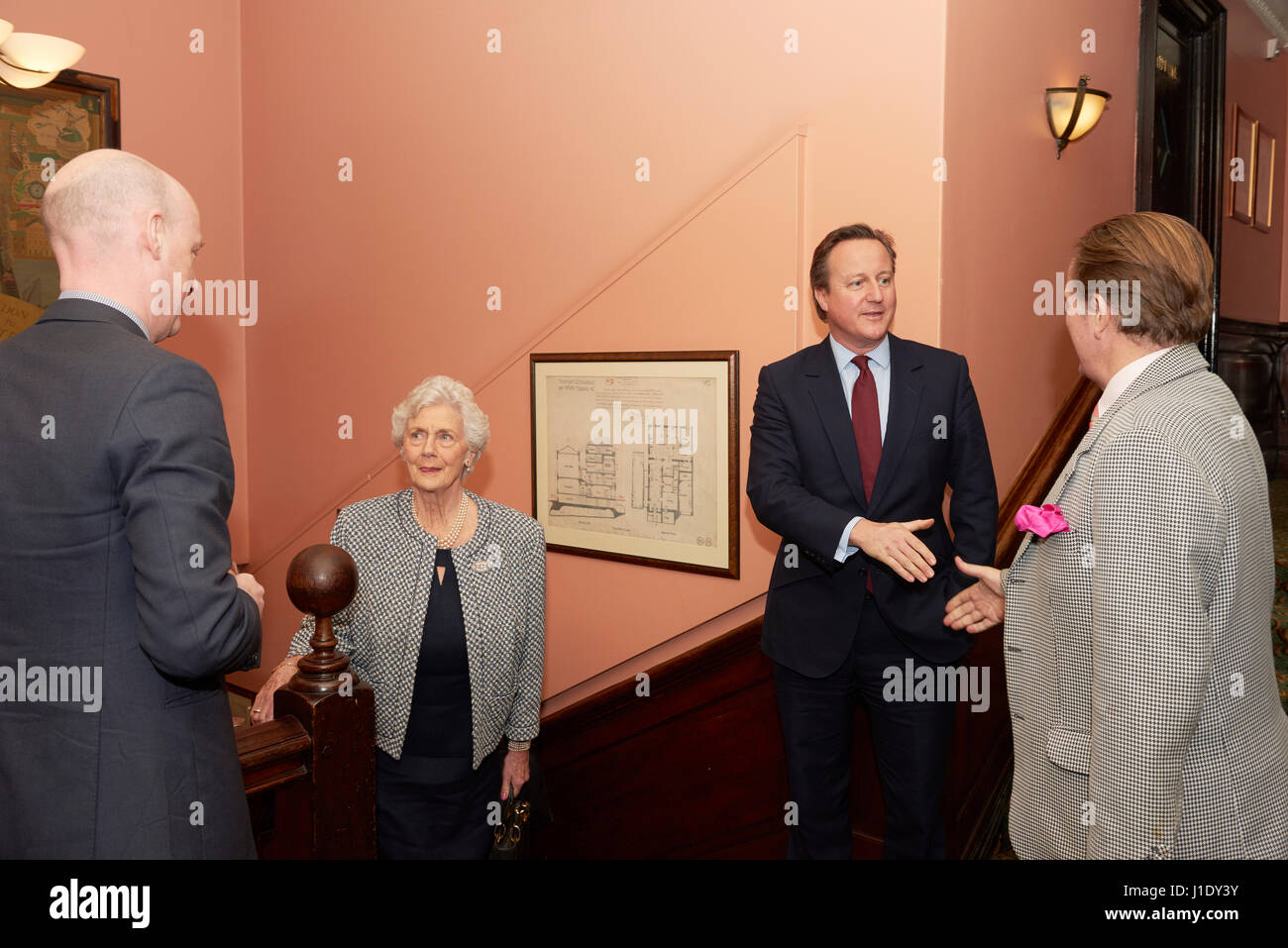 Harry Mount, Mary Cameron, David Cameron & James Pembroke at The Oldie ...