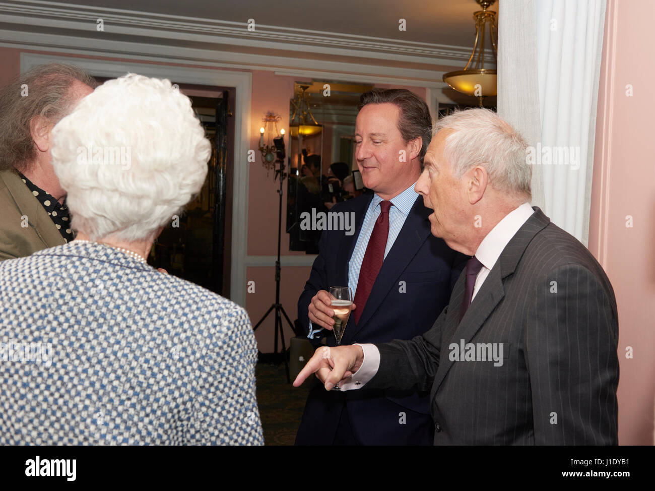 Craig Brown, David Cameron, Mary Cameron & Gyles Brandreth at The Oldie ...