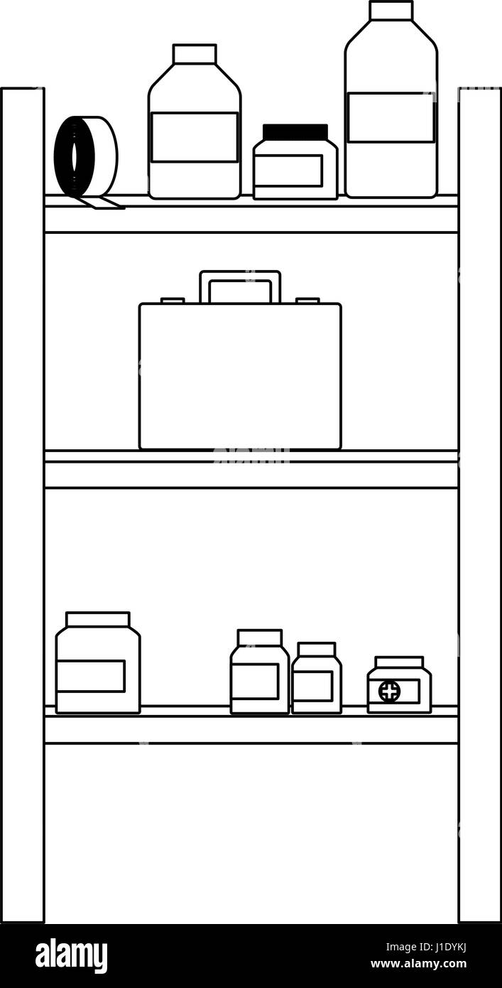 Shelf in pharmacy Black and White Stock Photos & Images - Alamy