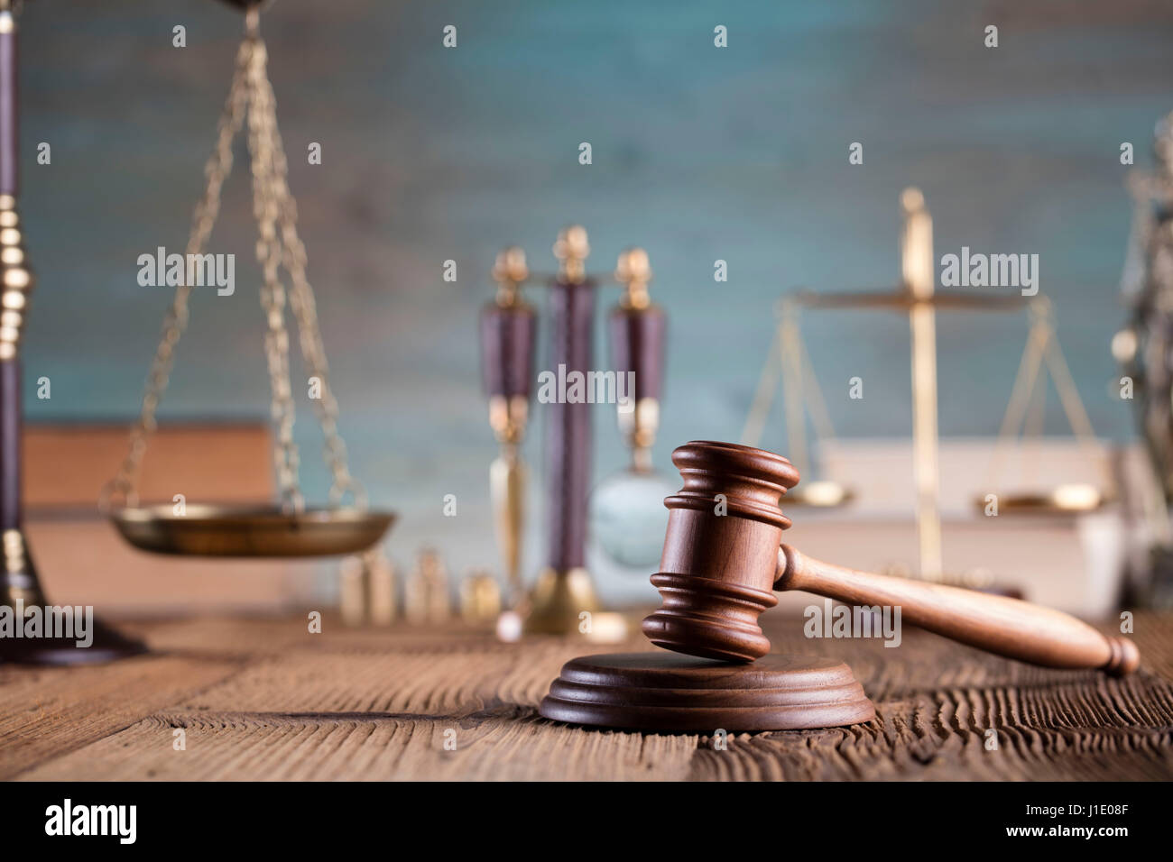 Law concept. Lawyers office. Mallet of the jugde. Scale of justice ...