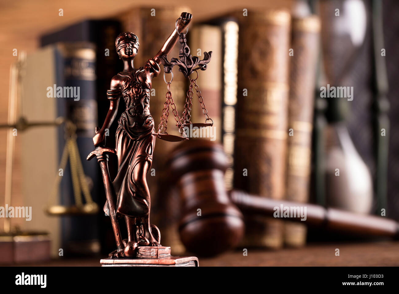 Law concept. Lawyers office. Mallet of the jugde. Scale of justice ...