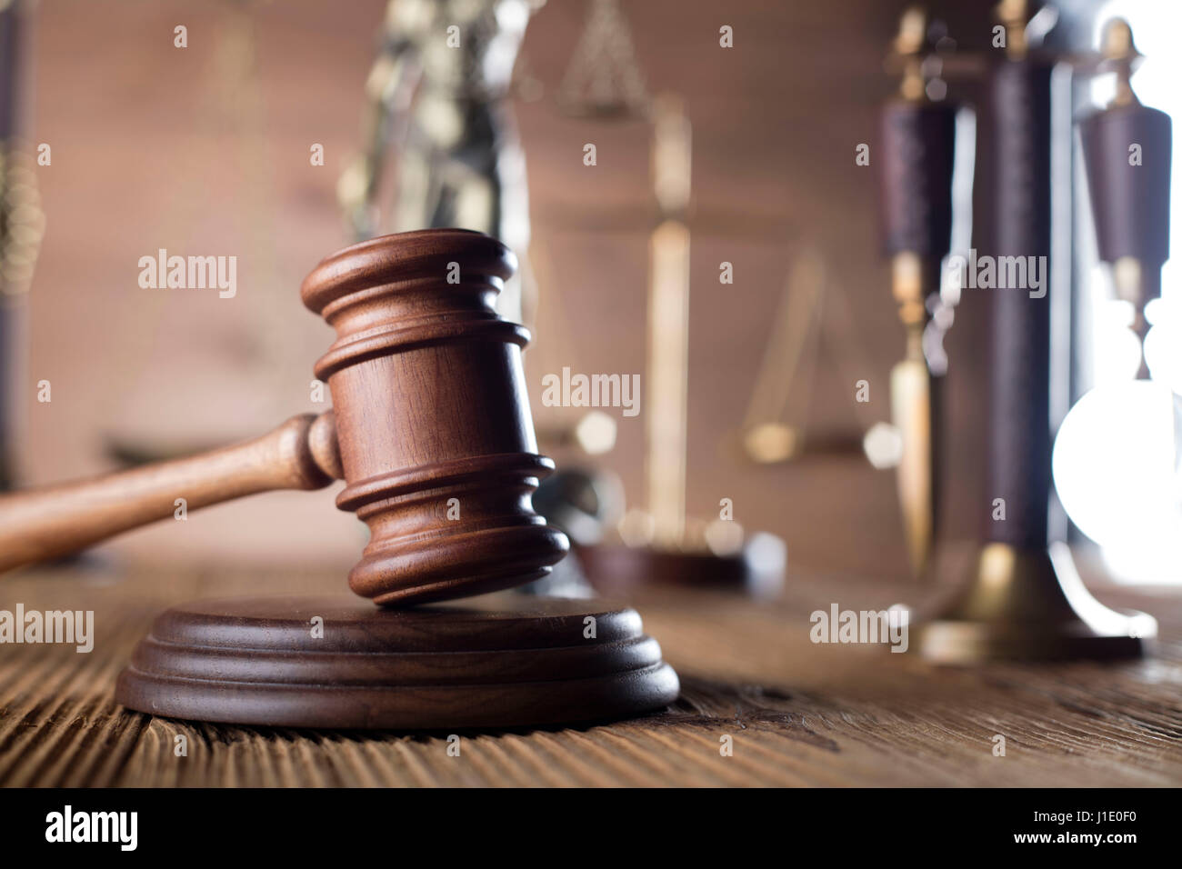 Law concept. Lawyers office. Mallet of the jugde. Scale of justice ...