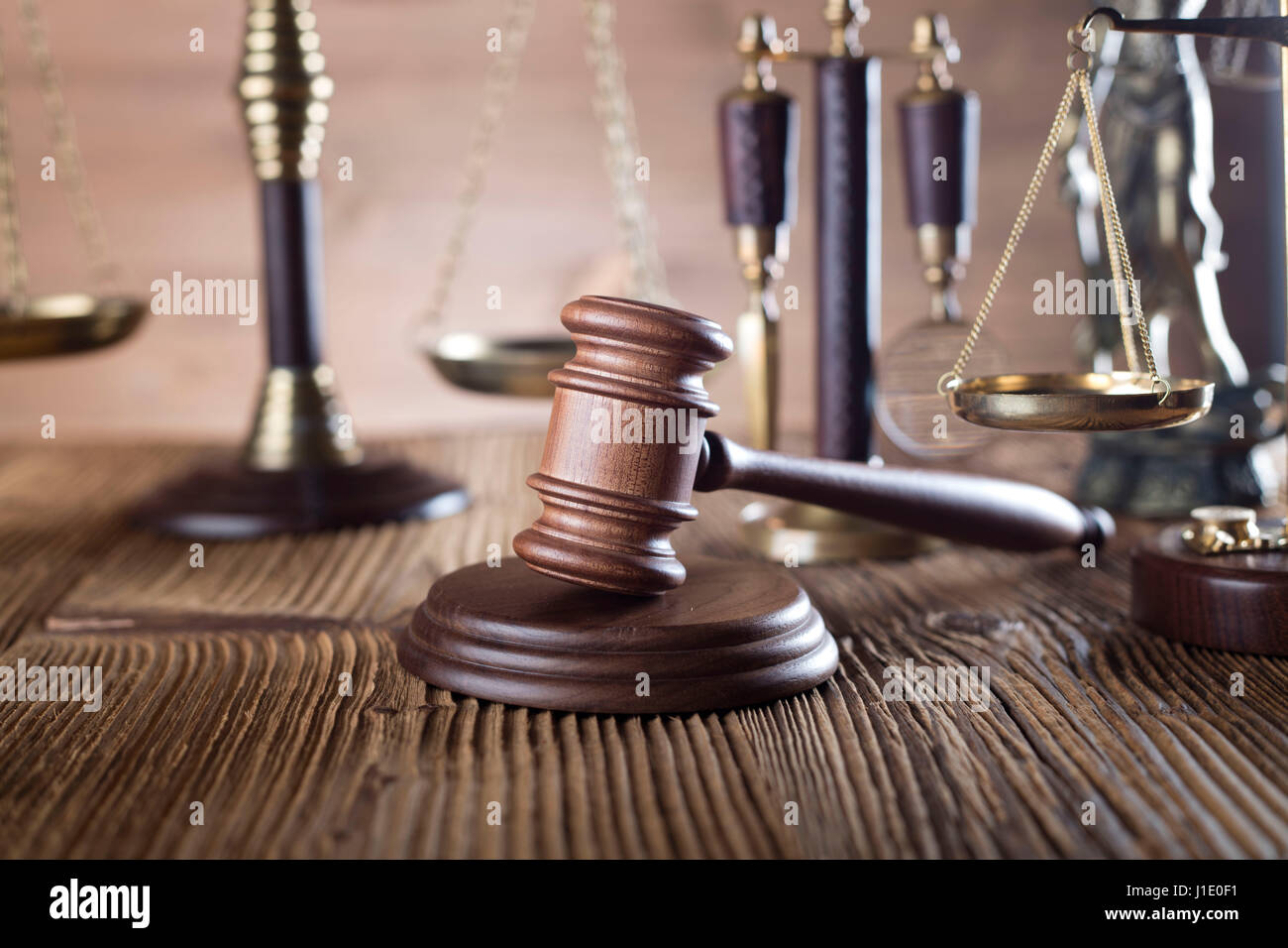 Law concept. Lawyers office. Mallet of the jugde. Scale of justice ...