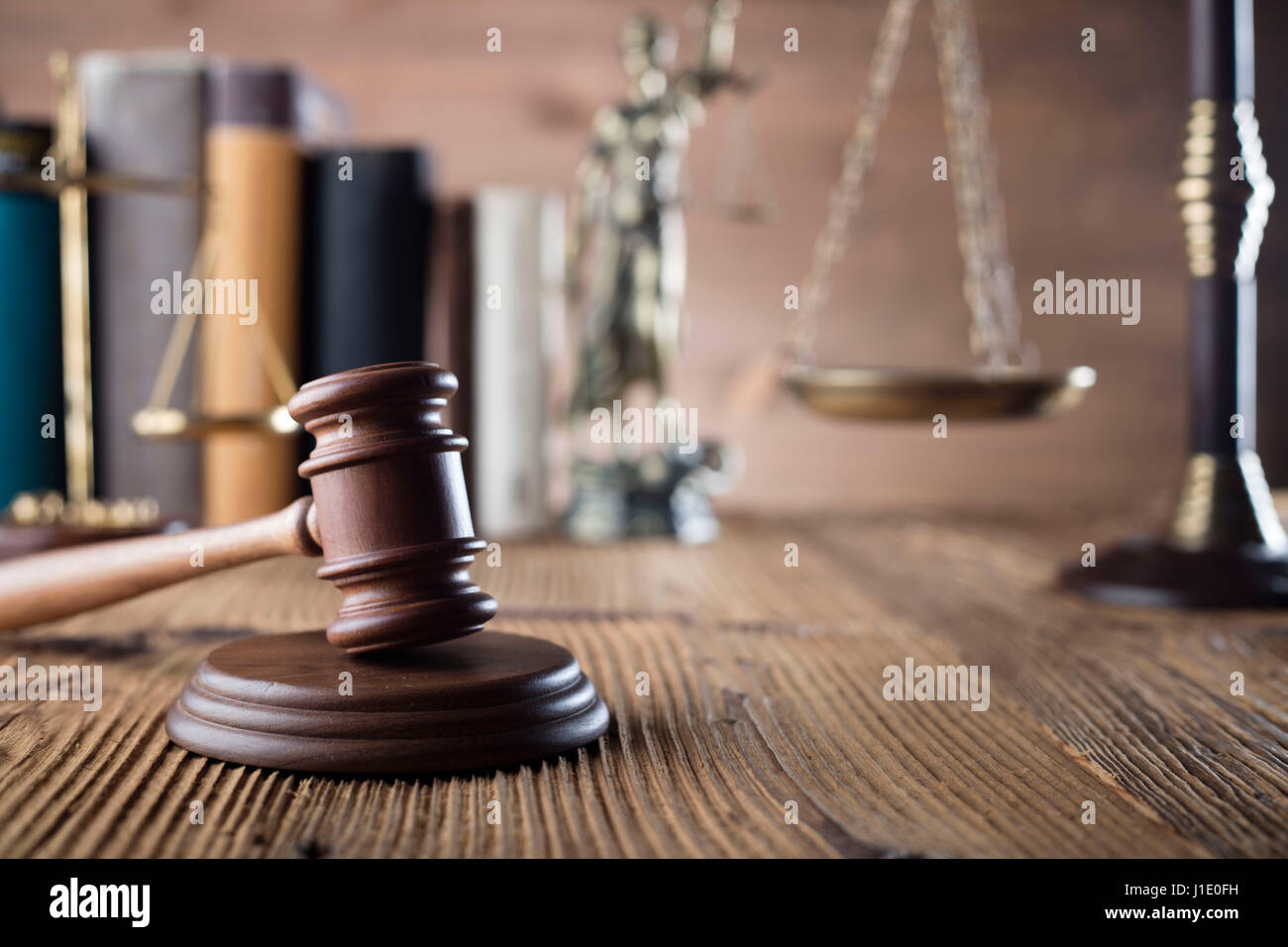 Law concept. Lawyers office. Mallet of the jugde. Scale of justice ...