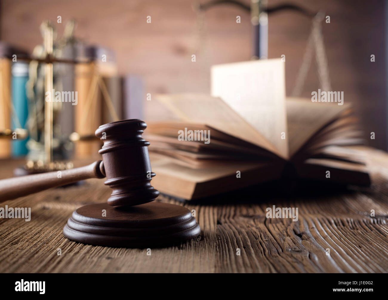 Law concept. Lawyers office. Mallet of the jugde. Scale of justice ...