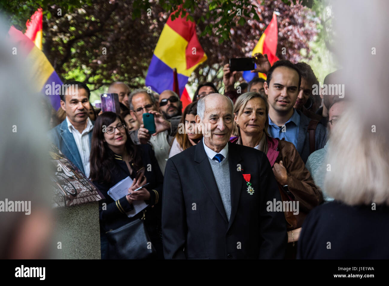 Madrid, Spain. 20th April, 2017. Rafael G—mez the only living member of ...