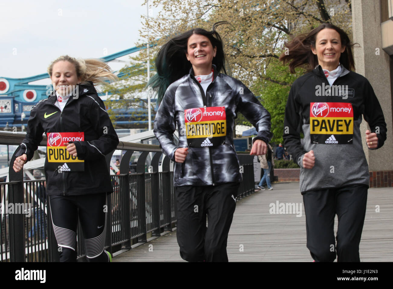 London, UK. 20th Apr, 2017. Charlotte Purdue, Susan Partridge and Jo ...