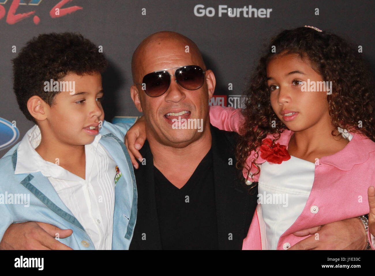Los Angeles, USA. 19th Apr, 2017. Vincent Sinclair, Vin Diesel, Hania ...
