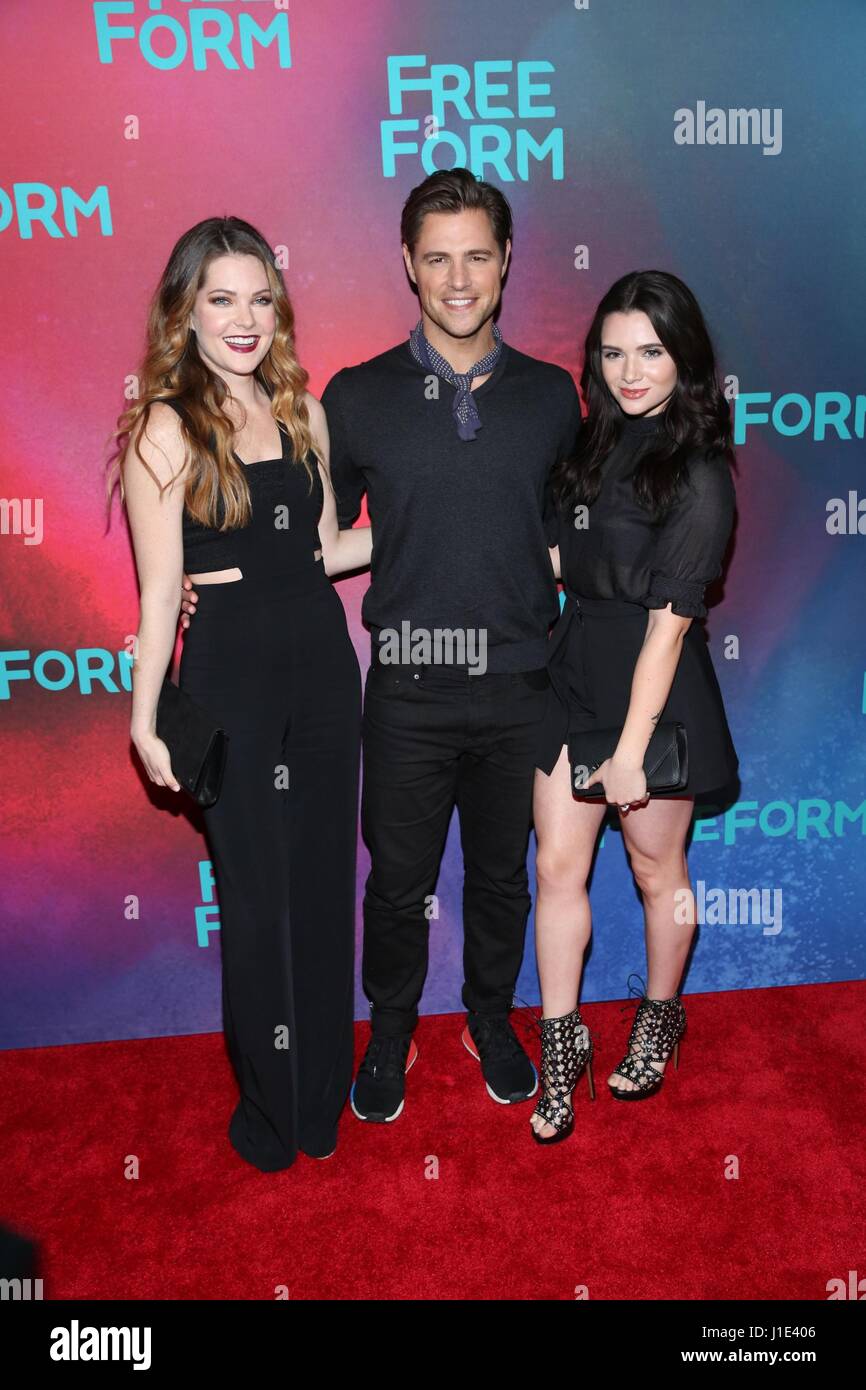 Meghann Fahy, Sam Page and Katie Stevens at arrivals for Freeform 2017 ... Meghann Fahy, Sam Page and Katie Stevens at arrivals for Freeform 2017 ...