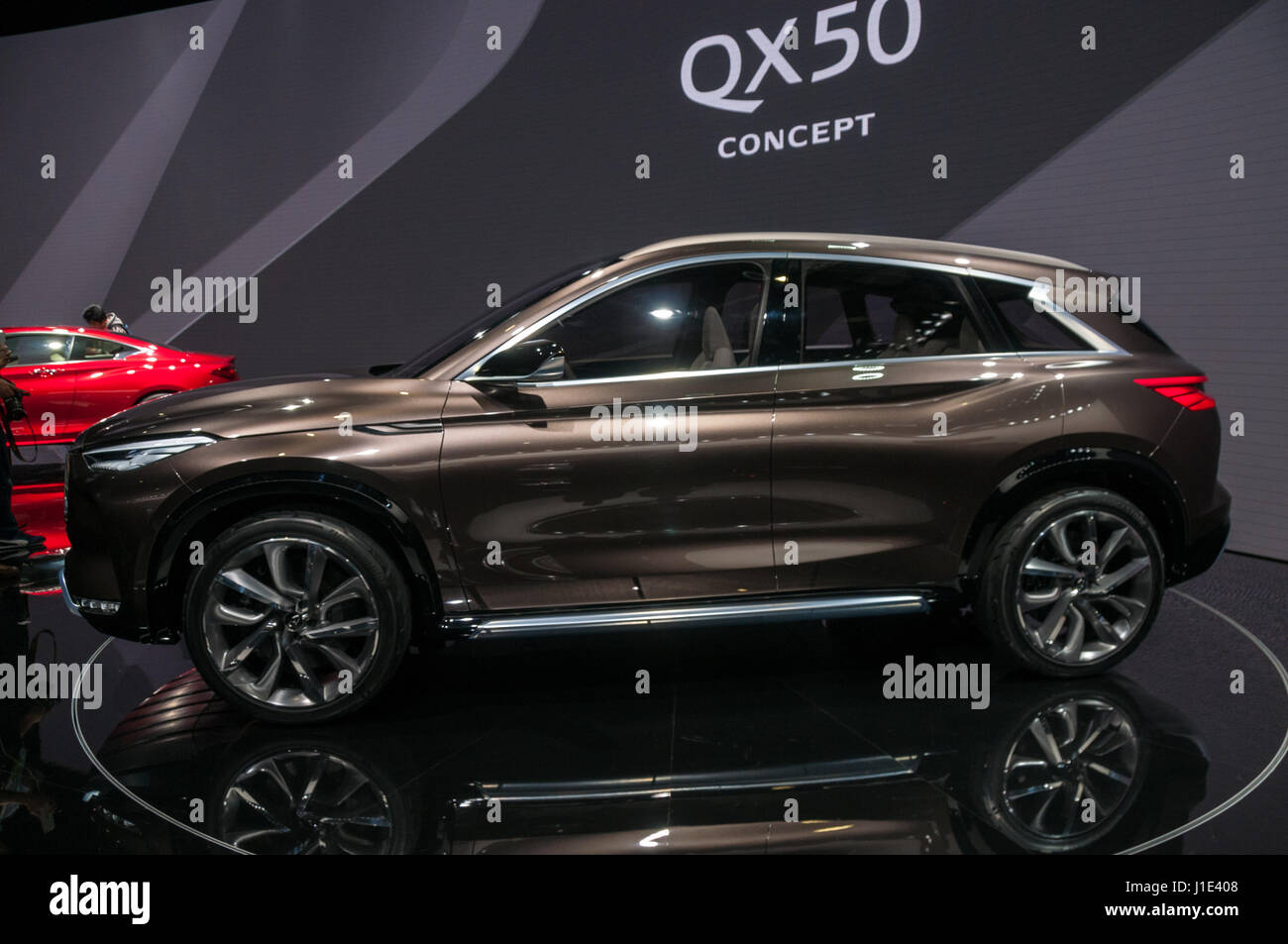 Shanghai, China. 19th Apr, 2017. Infiniti QX50 concept at the Shanghai ...