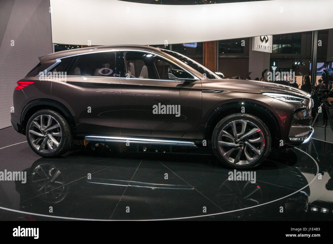 Shanghai, China. 19th Apr, 2017. Infiniti QX50 concept at the Shanghai ...