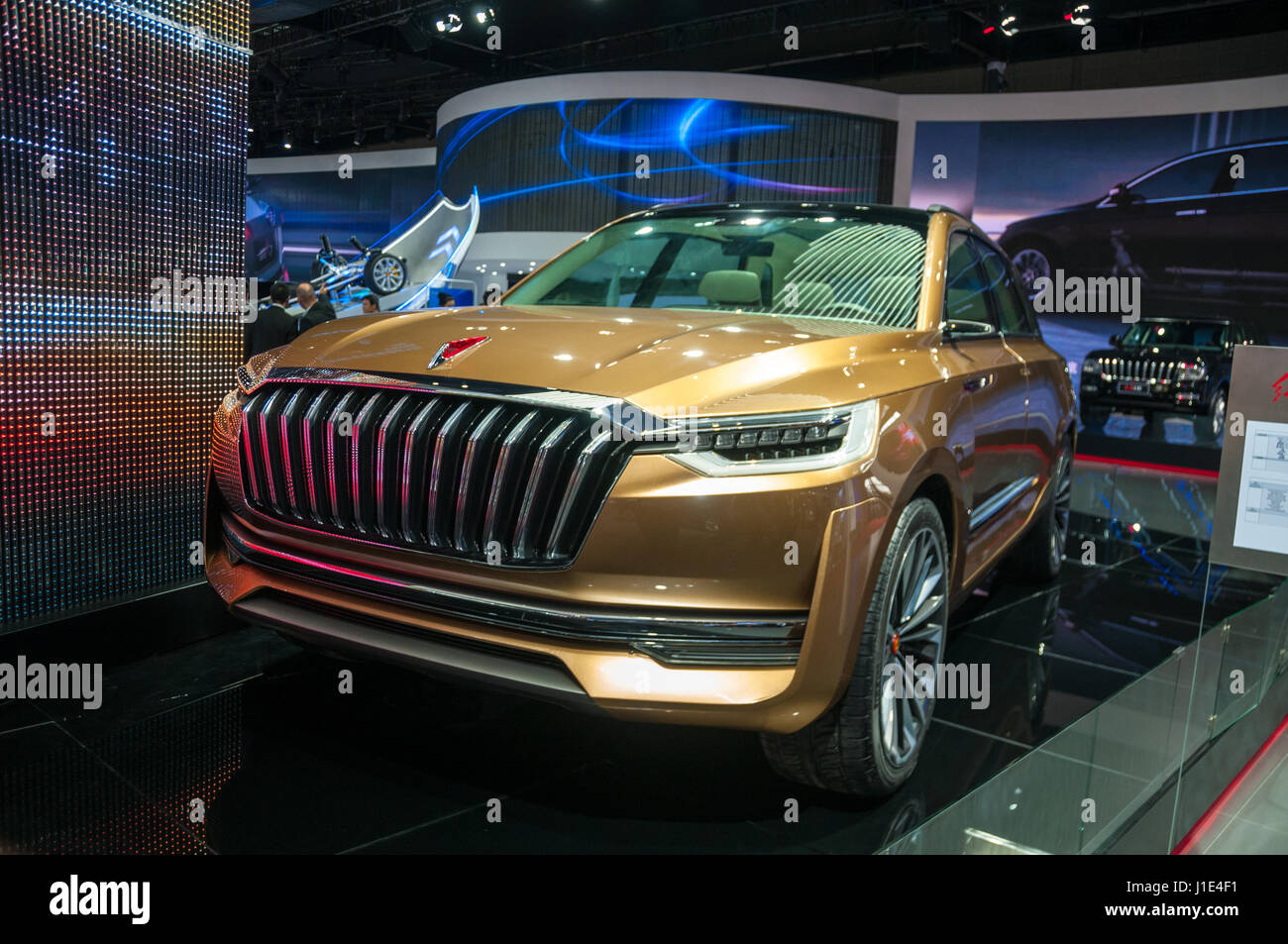 Shanghai, China. 19th Apr, 2017. Hongqi S-concept SUV concept at the ...