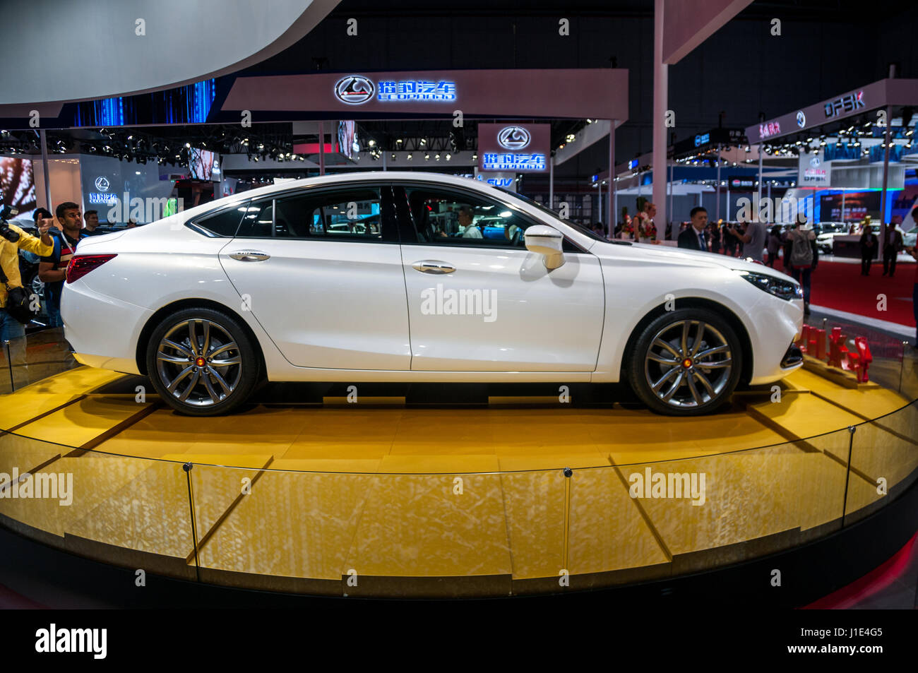 Shanghai, China. 19th Apr, 2017. Hongqi H5 sedan based on Mazda 6 ...