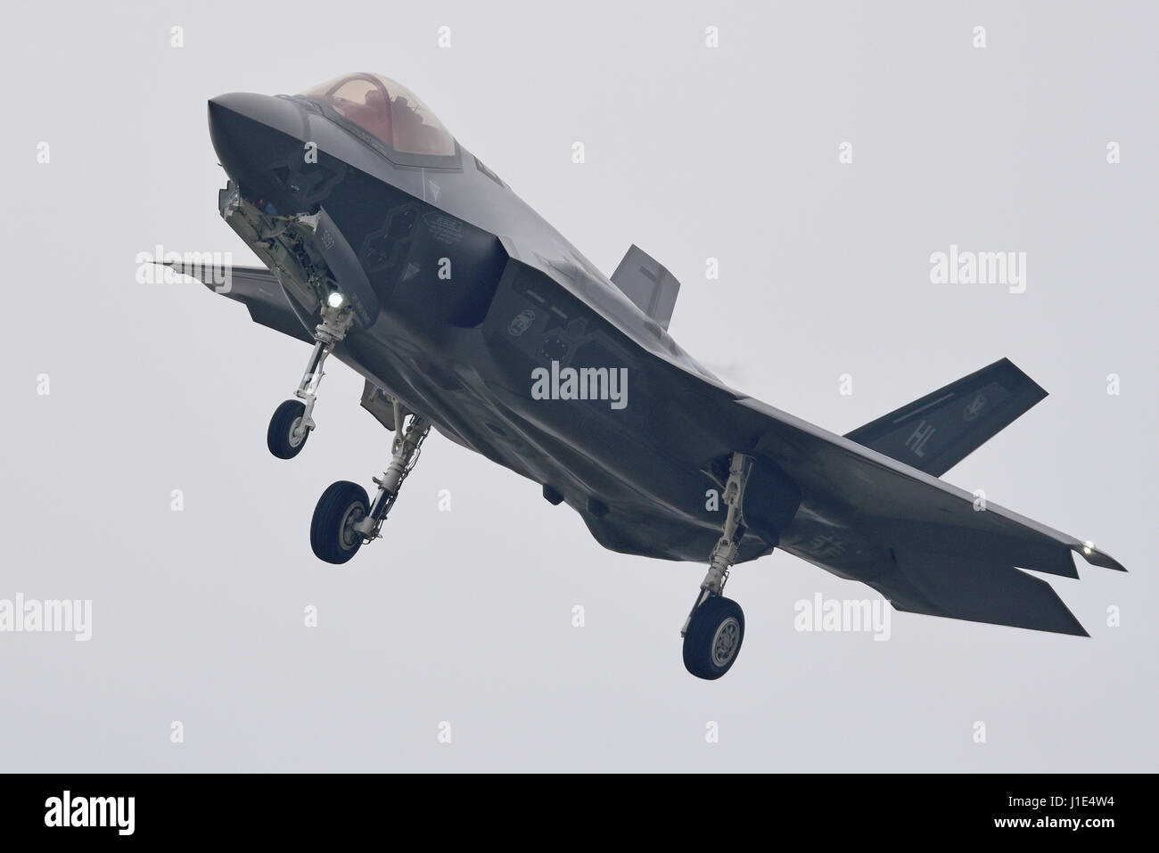 United States Air Force F-35 stealth fighters visiting the UK on ...