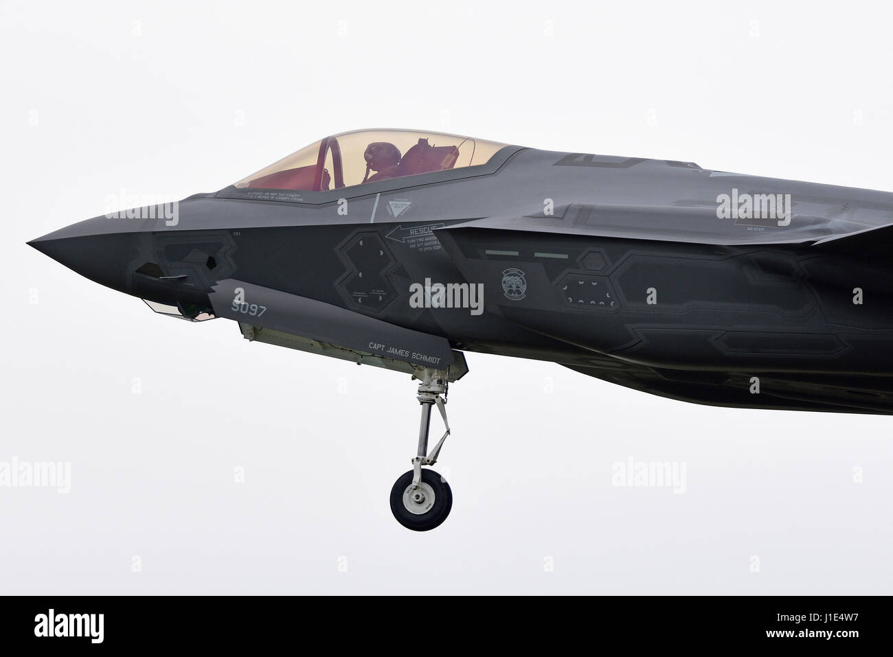 United States Air Force F-35 stealth fighters visiting the UK on ...