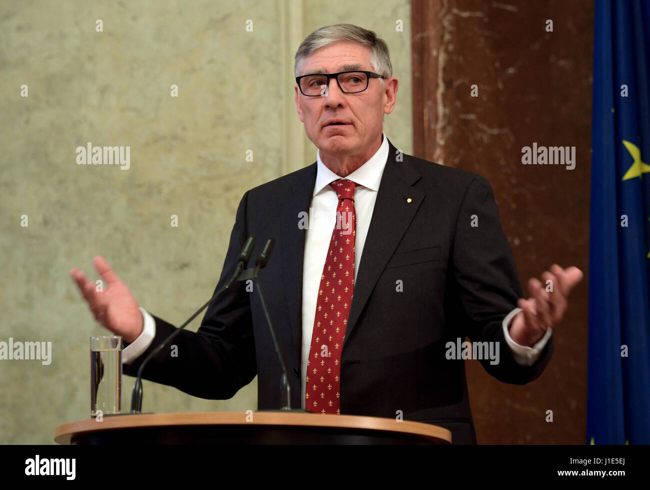 Berlin, Germany. 20th Apr, 2017. The Chairman of the World Scout ...
