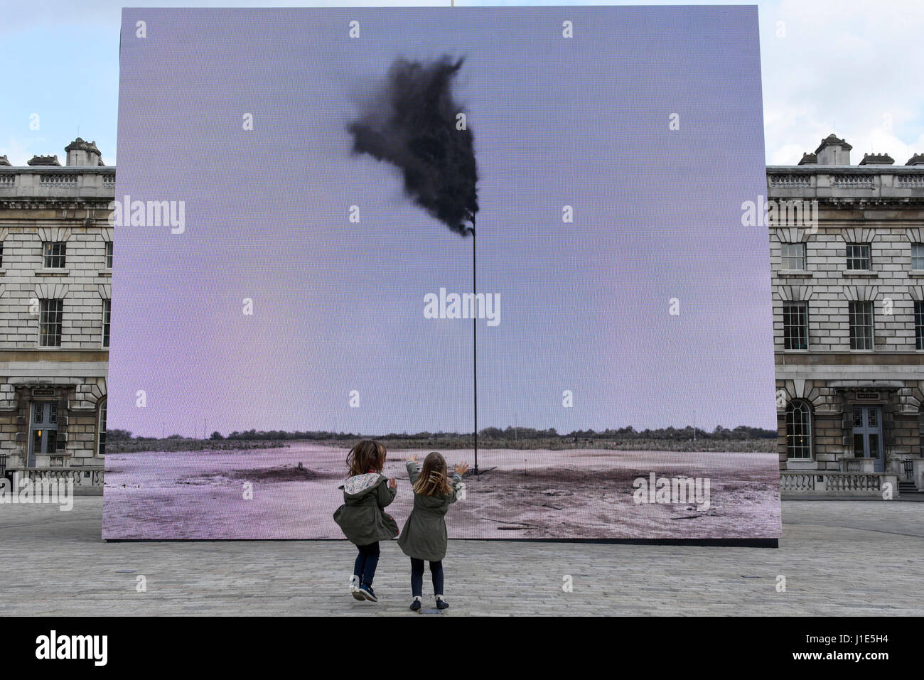 London, UK. 20 April 2017. Unveiling at Somerset House of "Western Flag ...