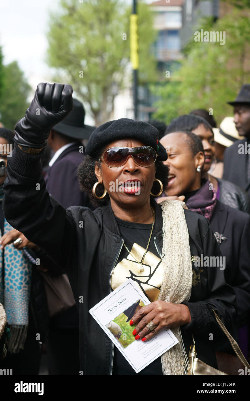 London, UK. 20th Apr, 2017. Hundreds from the black community pay ...