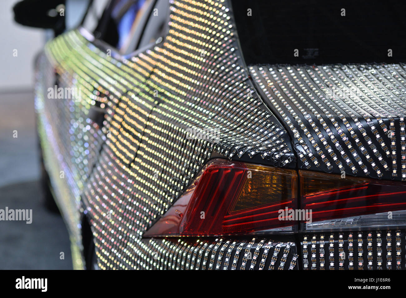Manhattan, New York, USA. 12th Apr, 2017. Closeup view of Lexus rear ...