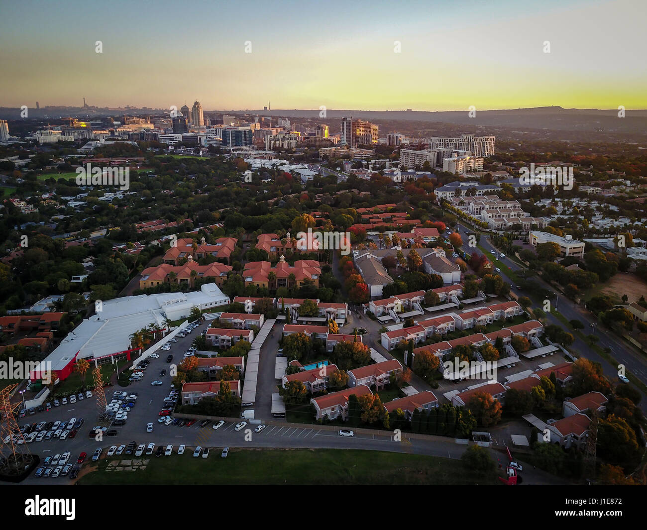 Aerial view sandton johannesburg south africa hi-res stock photography ...
