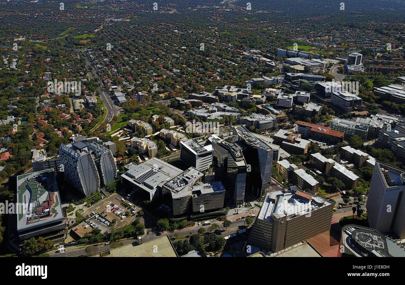 Aerial view sandton johannesburg south africa hi-res stock photography ...