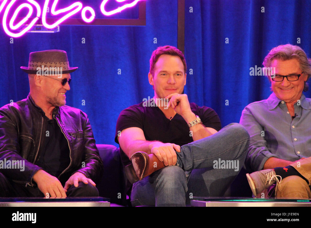 Los Angeles, USA. 20th Apr, 2017. Michael Rooker, Chris Pratt, Kurt ...