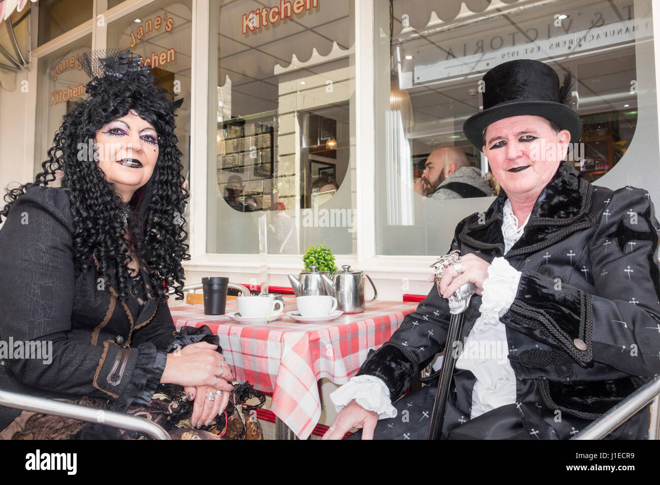 Whitby Goth weekend, Whitby, North Yorkshire, England. UK Stock Photo ...