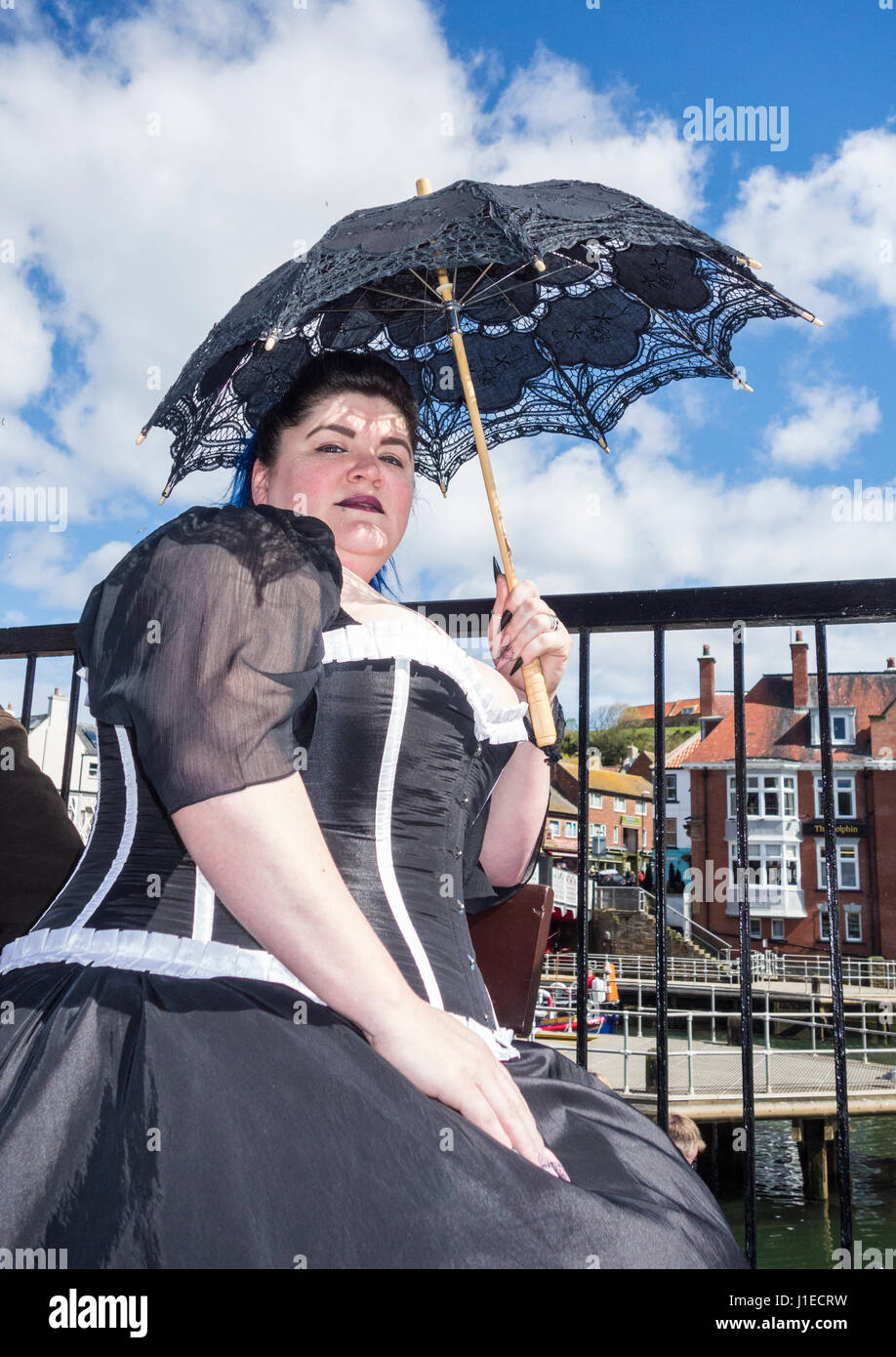 Whitby Goth weekend, Whitby, North Yorkshire, England. UK Stock Photo ...