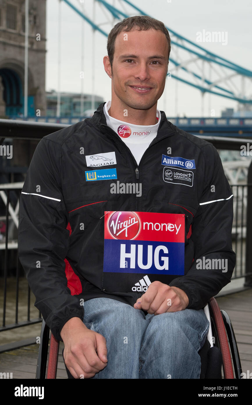 London, UK. 21st Apr, 2017. Marcel Hug attending the Wheelchair ...