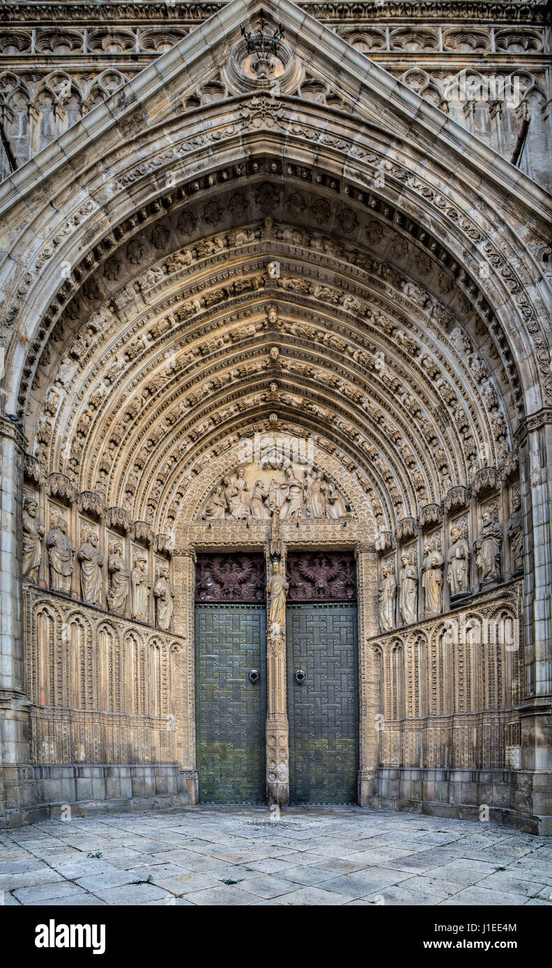 Gate of the Cathedral of Toledo, Spain Stock Photo - Alamy