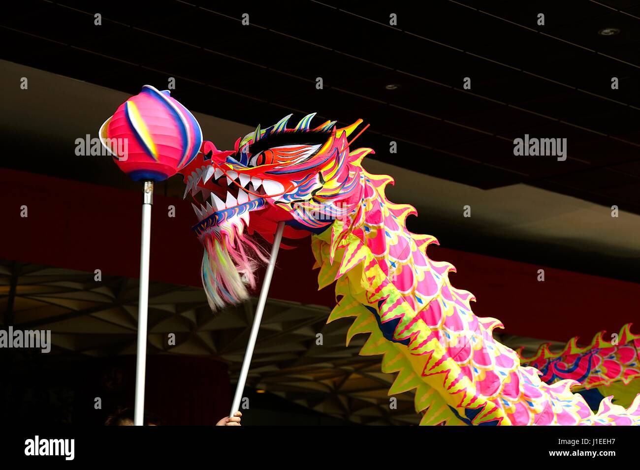 Chinese dragon chasing the ball Stock Photo - Alamy