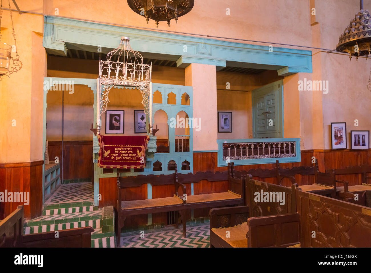 Interior of the Jewish Synagogue Ibn Danan in Fes Medina, Morocco Stock ...