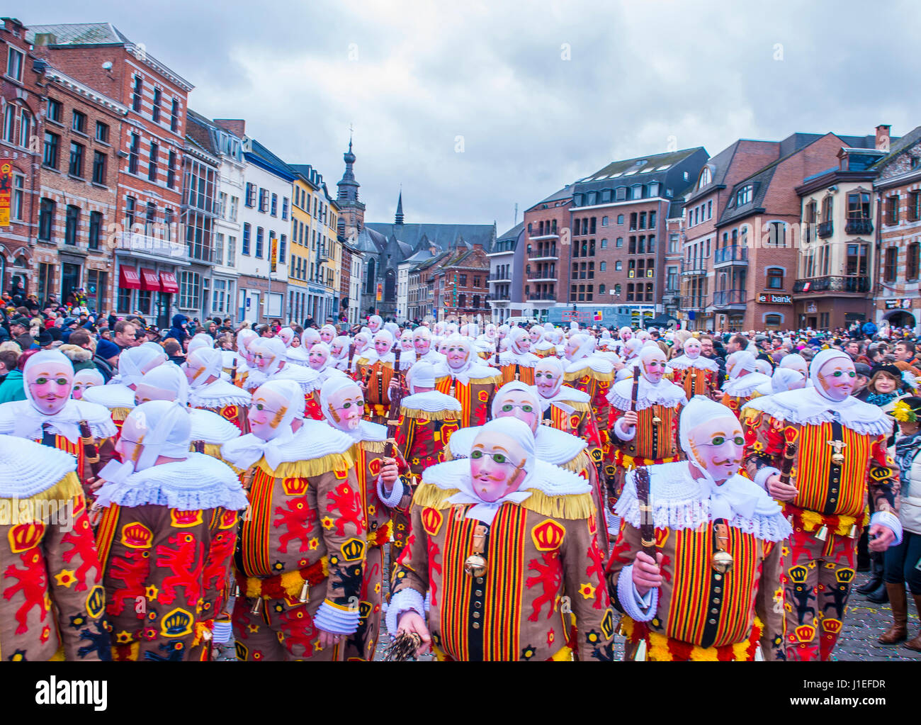 Participants in the Binche Carnival in Binche, Belgium Stock Photo - Alamy